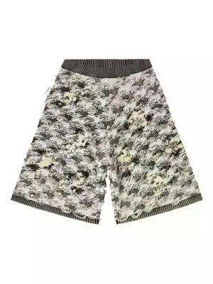 DIESEL Houndstooth Jacquard Knee-length Shorts