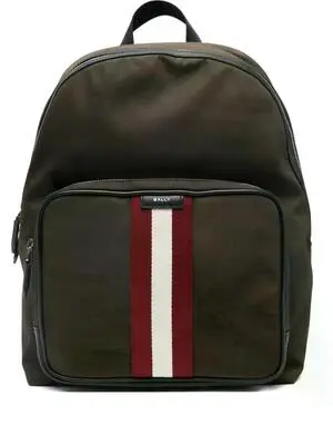 Bally Stripe-detail Backpack - Green
