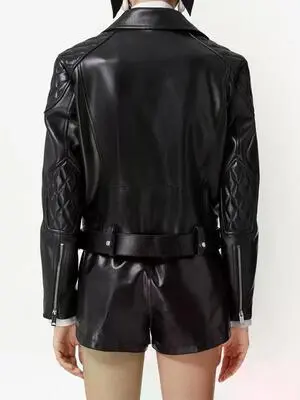 Burberry Diamond Quilted-panel Biker Jacket