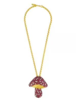 BEGUM KHAN Mushroom Pendant Chain Necklace