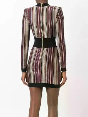 Balmain Striped Bodycon Dress