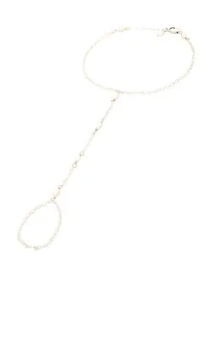 NAIIA Sophia Pearl Hand Chain - Silver