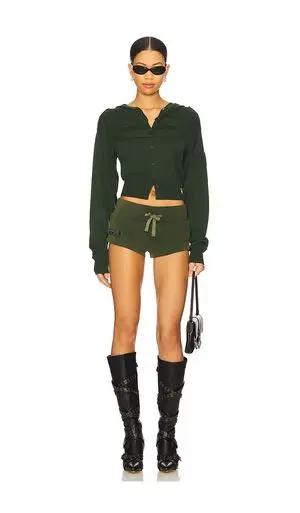 NIIHAI Button-up Hooded Cardigan