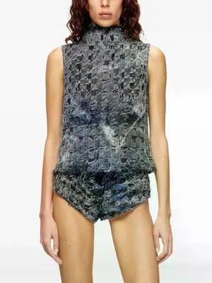 DIESEL® Houndstooth Denim Vest