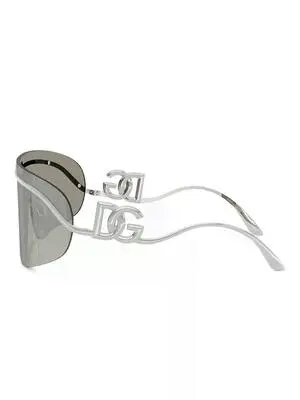 Dolce & Gabbana Logo-plaque Shield Sunglasses