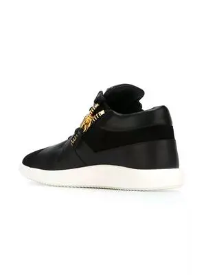 GIUSEPPE ZANOTTI Runner Mid-top Zip Sneakers - Black