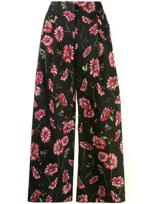 Adam Lippes Floral-print Cotton Culottes