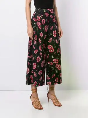 Adam Lippes Floral-print Cotton Culottes