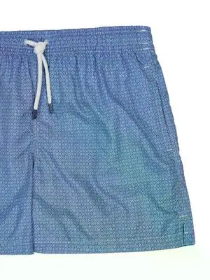 Fedeli Madeira Patterned Swim Shorts - Blue