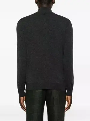 Corneliani High-neck Half-zip Sweater - Grey
