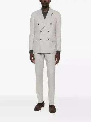LARDINI Double-breasted Wool Suit