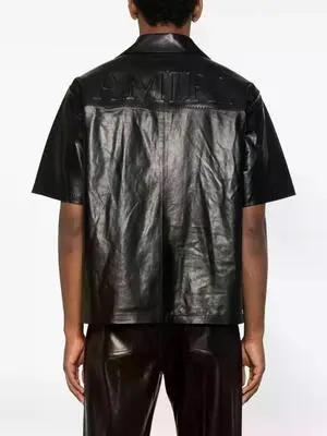 Amiri Leather Camp-collar Shirt