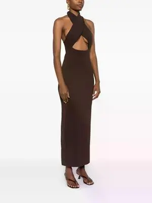 Christopher Esber Slope Halterneck Maxi Dress