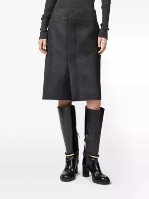 TOD'S Double-pocket Wool Skirt With Slit