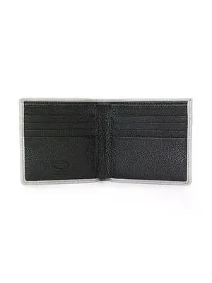 TOD'S Embossed Line Bi-fold Wallet - Grey