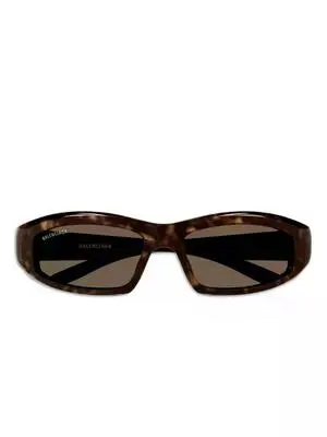 Balenciaga Tortoiseshell-effect Sunglasses - Brown