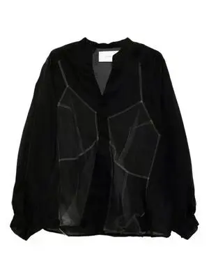 QUETSCHE Bustier Tulle-embellished Shirt