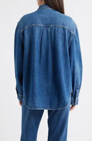 FRAME High-low Denim Shirt