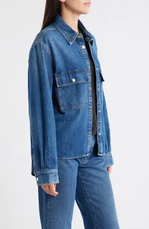 FRAME High-low Denim Shirt