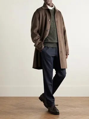 Hartford Tanker Straight-leg Wool-blend Trousers - Blue