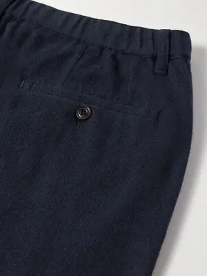 Hartford Tanker Straight-leg Wool-blend Trousers - Blue