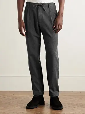 Hartford Tanker Straight-leg Wool-blend Trousers - Gray