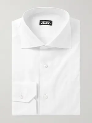 Zegna Spread Collar Shirts For Men