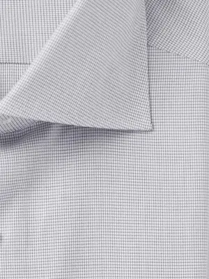 Zegna Cutaway-collar Micro-checked Trofeo™ Cotton-poplin Shirt - Blue