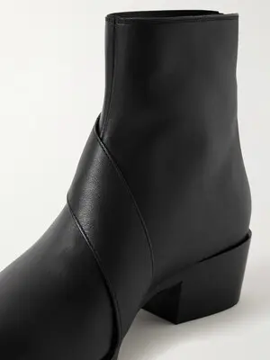 Alexander McQueen Buckled Leather Ankle Boots