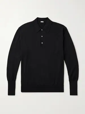 A.PRESSE Wool Polo Shirt