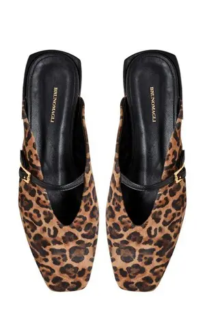 Bruno Magli Pilar Mary Jane Mule - Leopard Suede