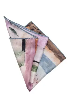 ELIZABETTA Paganisilk Pocket Square For - Lavender