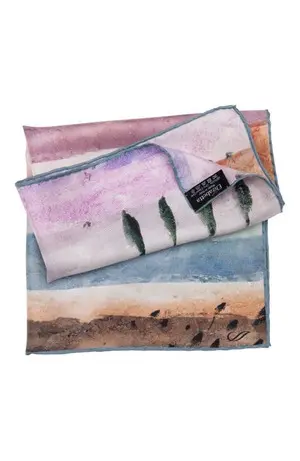 ELIZABETTA Paganisilk Pocket Square For - Lavender