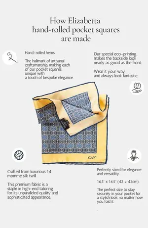 ELIZABETTA Paganisilk Pocket Square For - Lavender