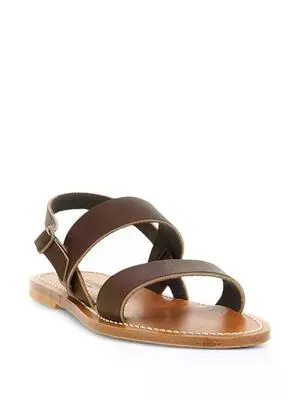 K.JACQUES Barigoule Double-strap Leather Sandals - Brown