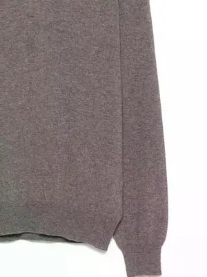 BARBA NAPOLI High-neck Half-zip Sweater - Brown