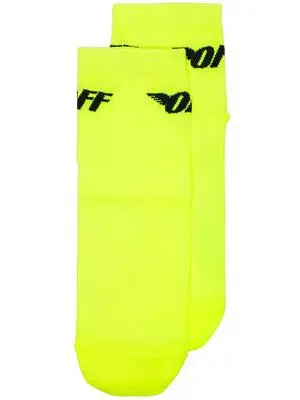 Off-White Wing Logo Knitted Ankle Socks - Yellow