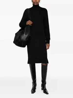 TOTEME Turtleneck Midi Dress - Black