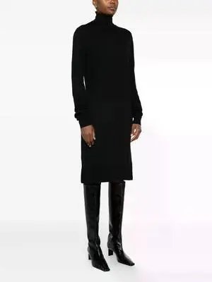 TOTEME Turtleneck Midi Dress - Black