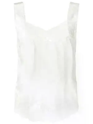 Givenchy Lace-trimmed Vest Top - White