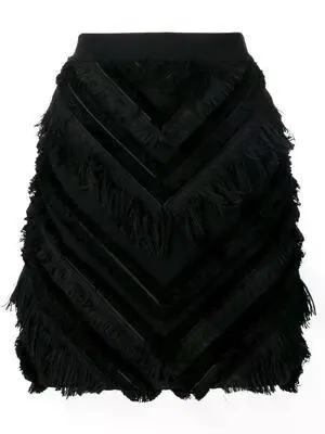 Balmain Fringed Mini Skirt