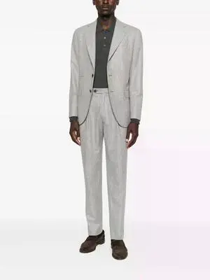 Eleventy Pinstripe Suit - Grey