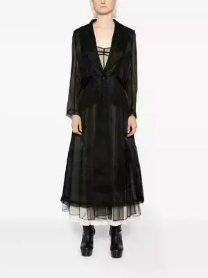 QUETSCHE Printed Semi-sheer Coat