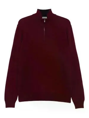 Corneliani High-neck Half-zip Jumper - Red
