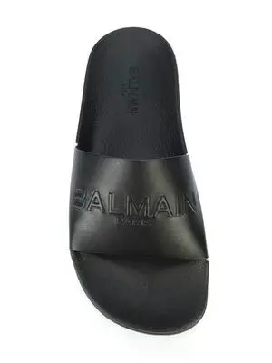 Balmain Embossed Logo Slides