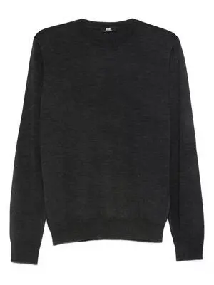 Alpha Studio Merino Crew-neck Sweater - Grey