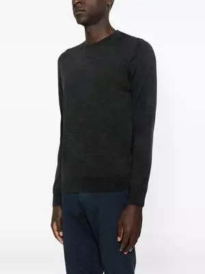 Alpha Studio Merino Crew-neck Sweater - Grey