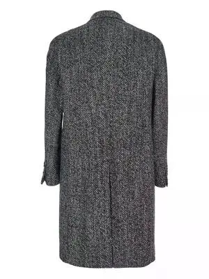 Tagliatore Herringbone Double-breasted Coat - Grey