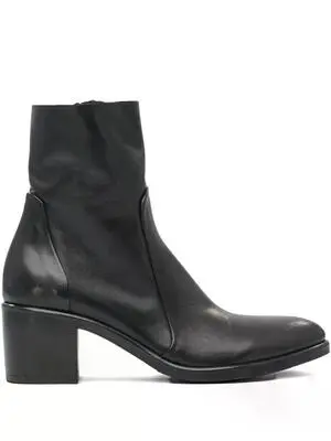 STRATEGIA SHOES Block Heel Leather Boots