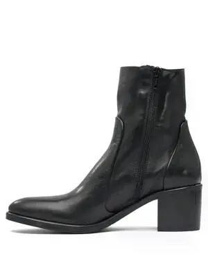 STRATEGIA SHOES Block Heel Leather Boots